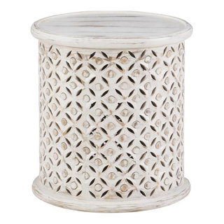 Inora Side Table White - Farmhouse - Side Tables And End Tables - by ...