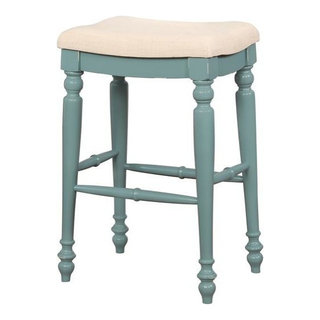 Marino Blue Backless Bar Stool, Bar - French Country - Bar Stools And ...