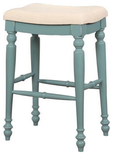 Marino Blue Backless Bar Stool, Bar - French Country - Bar Stools And ...