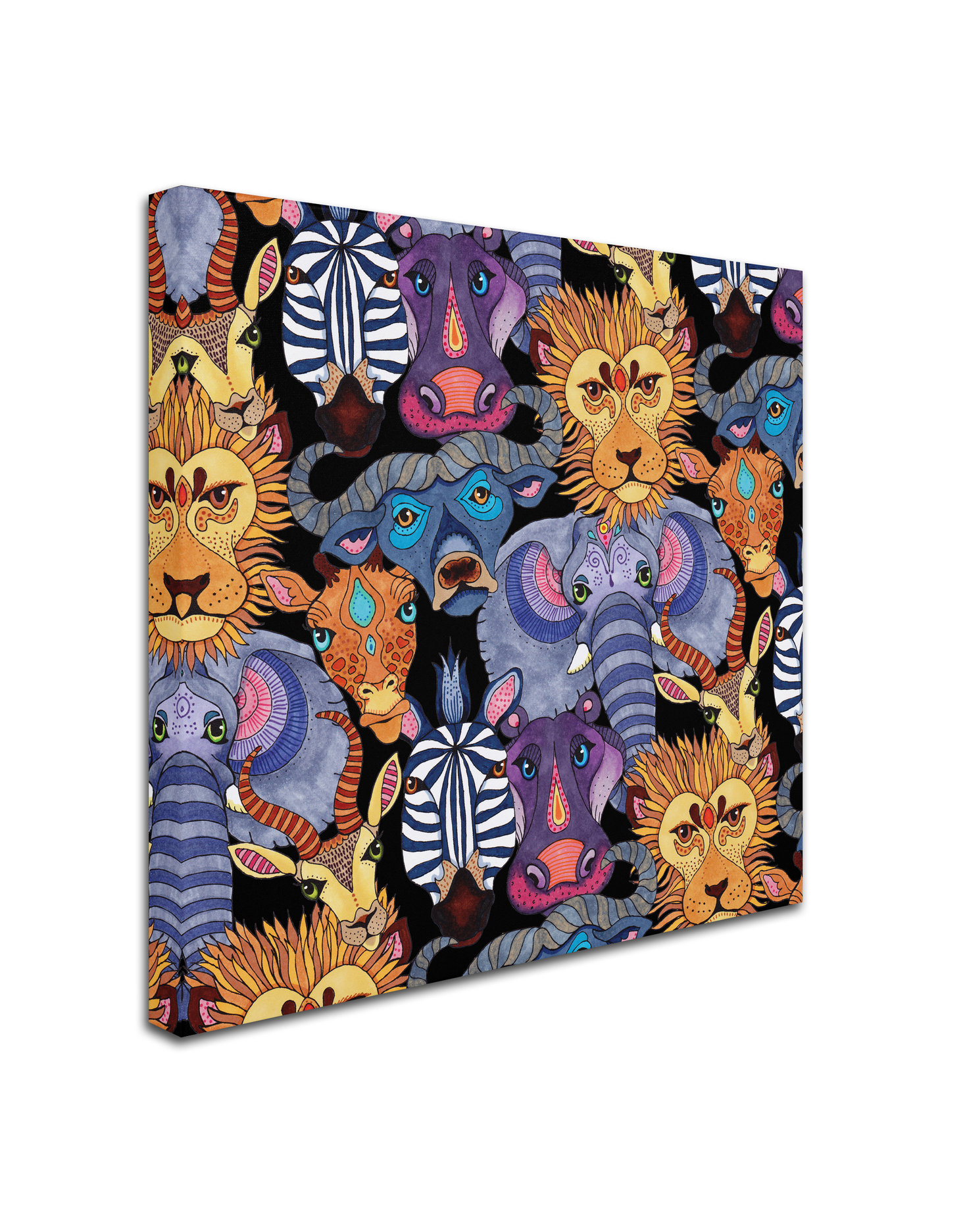 Hello Angel 'Jungle Safari 21 Color' Canvas Art, 35"x 35 ...