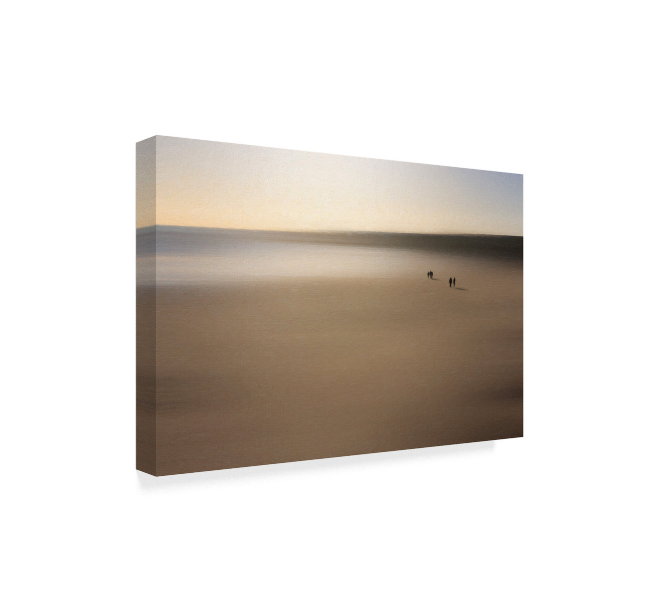 Dave Quince 'Figures On An Oiled Beach' Canvas Art, 47"x30" - Beach ...