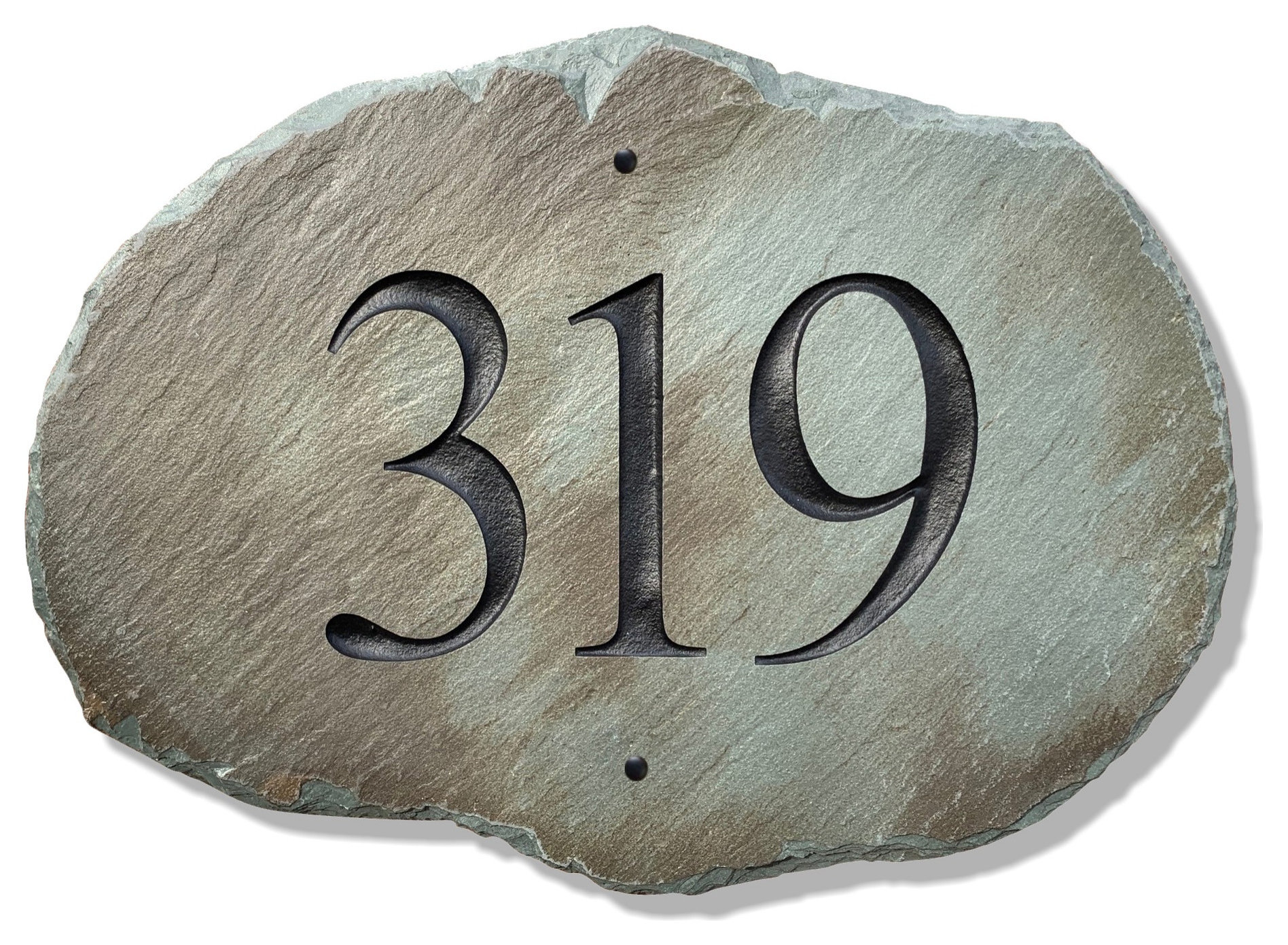Carved Stone House Numbers / Address Plaque / Marker / Slate Sign ...