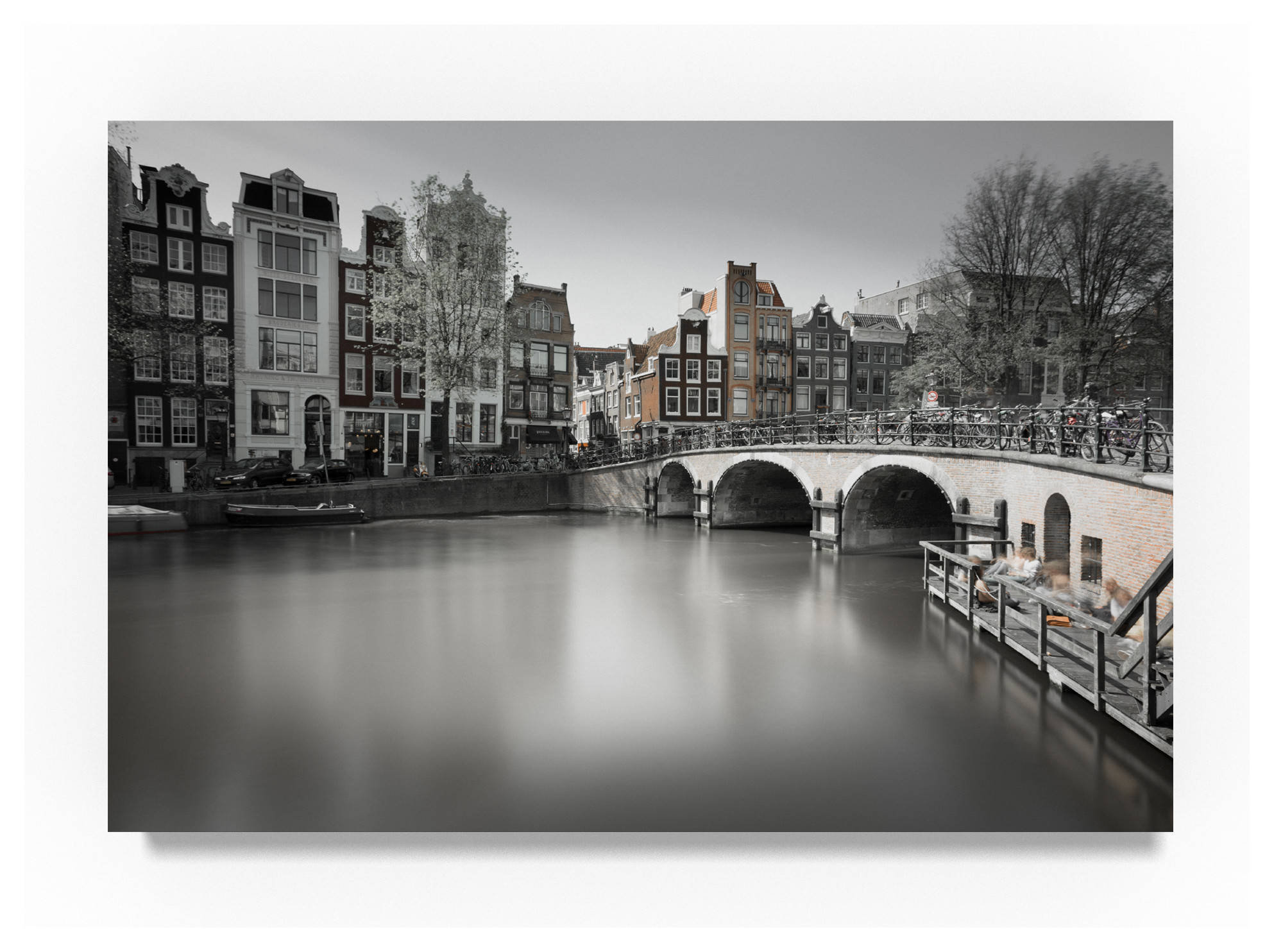 "Amsterdam Canals Bridge" by Moises Levy, Canvas Art, 12"x19 ...