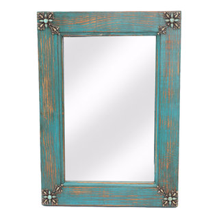 Concho Cross Rustic Mirror - Rustic - Wall Mirrors - by Mexican Imports ...