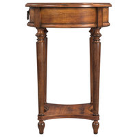 Jules 1-Drawer Round Accent Table - Traditional - Side Tables And End ...