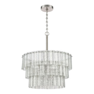 Museo Nine Light Pendant, Brushed Polished Nickel - Transitional ...