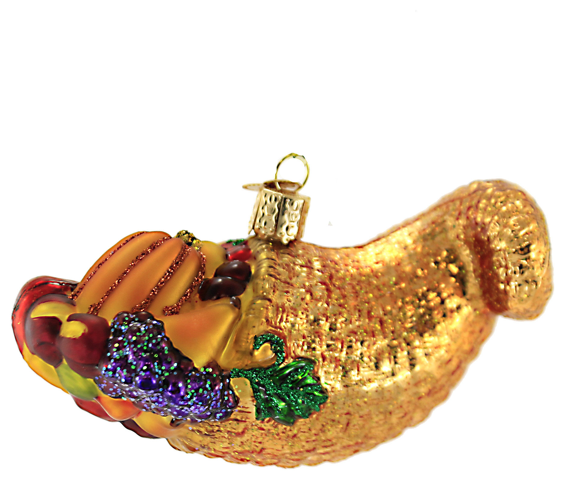 Old World Christmas Cornucopia. Thanksgiving Bountiful, 3 In H X 2.75 ...