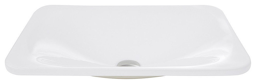 Nantucket Sinks DI-2114-R 21 Inch Rectangular Drop-In Ceramic Vanity ...