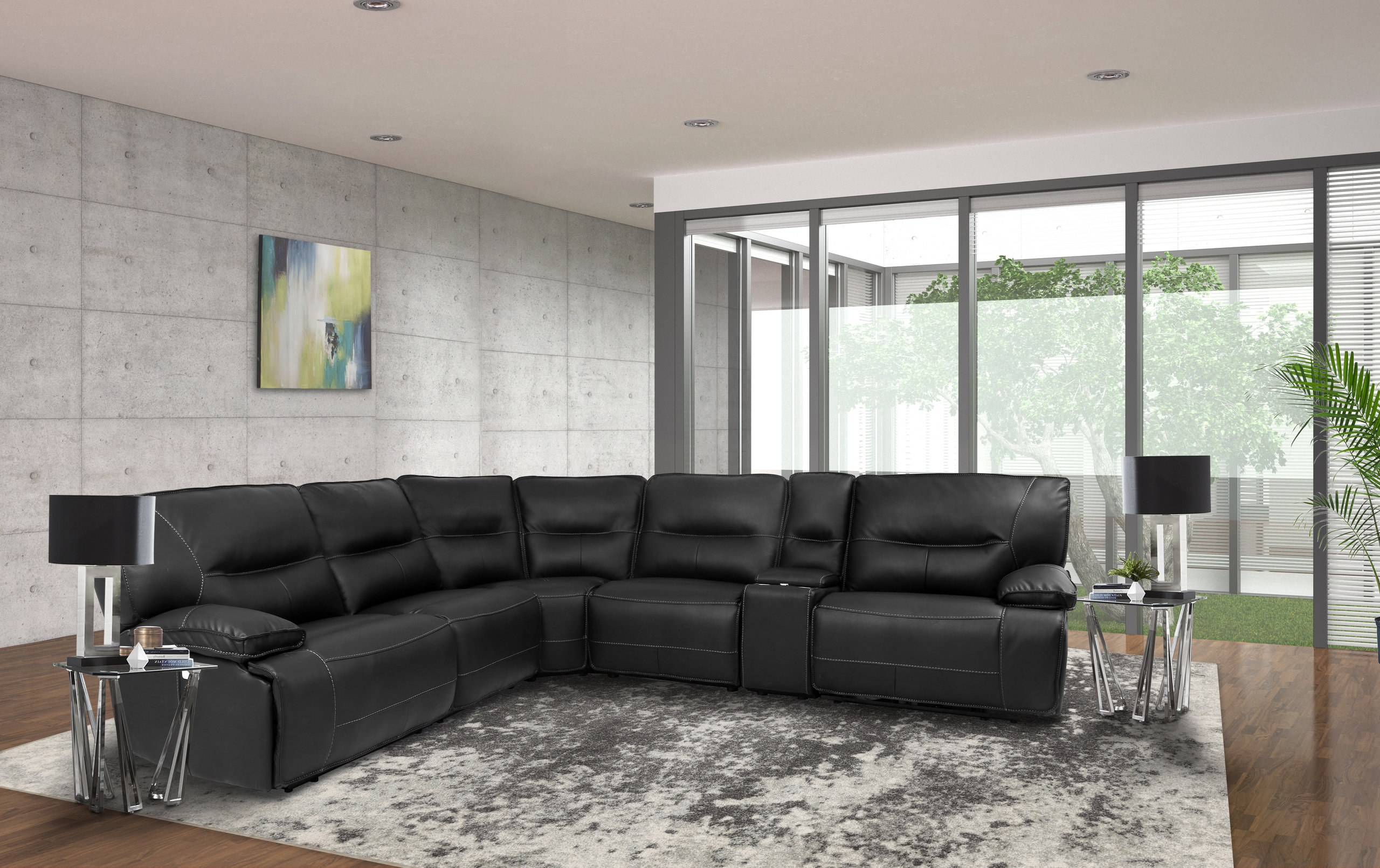 6 Piece Modular Power Reclining Sectional With Power Adjustable ...