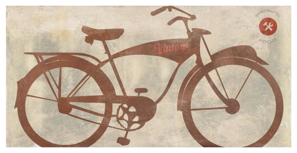 "Vintage Bike" Digital Paper Print by Skip Teller, 26"x14", 14"x26 ...