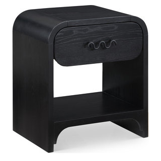 Hayes Night Stand / Side Table, Black - Transitional - Nightstands And ...