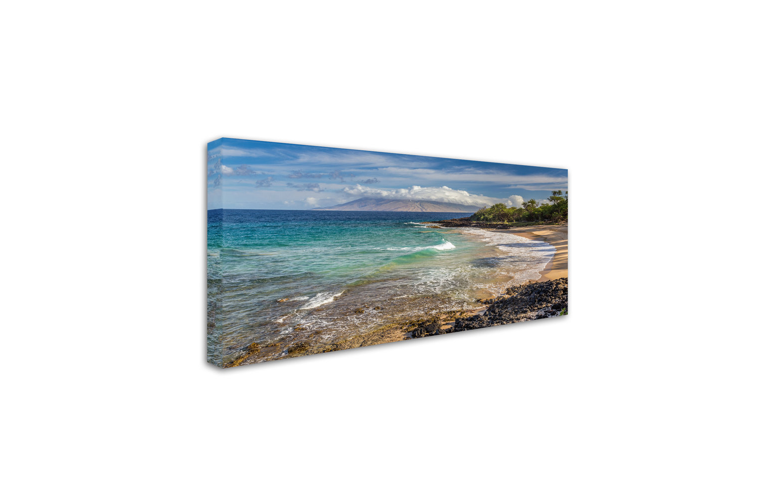 Pierre Leclerc 'Little Beach Sunrise' Canvas Art, 19"x12" - Beach Style ...