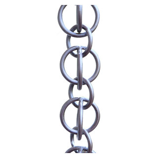 Double Loops Bronze Aluminum Rain Chain With Installation Kit, 12 ...