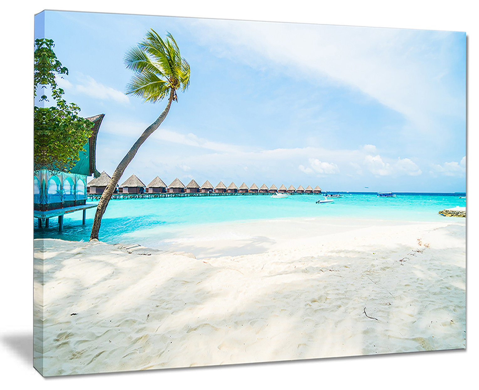 "Tropical Maldives Island" Canvas Print, 20"x12" - Tropical - Prints ...