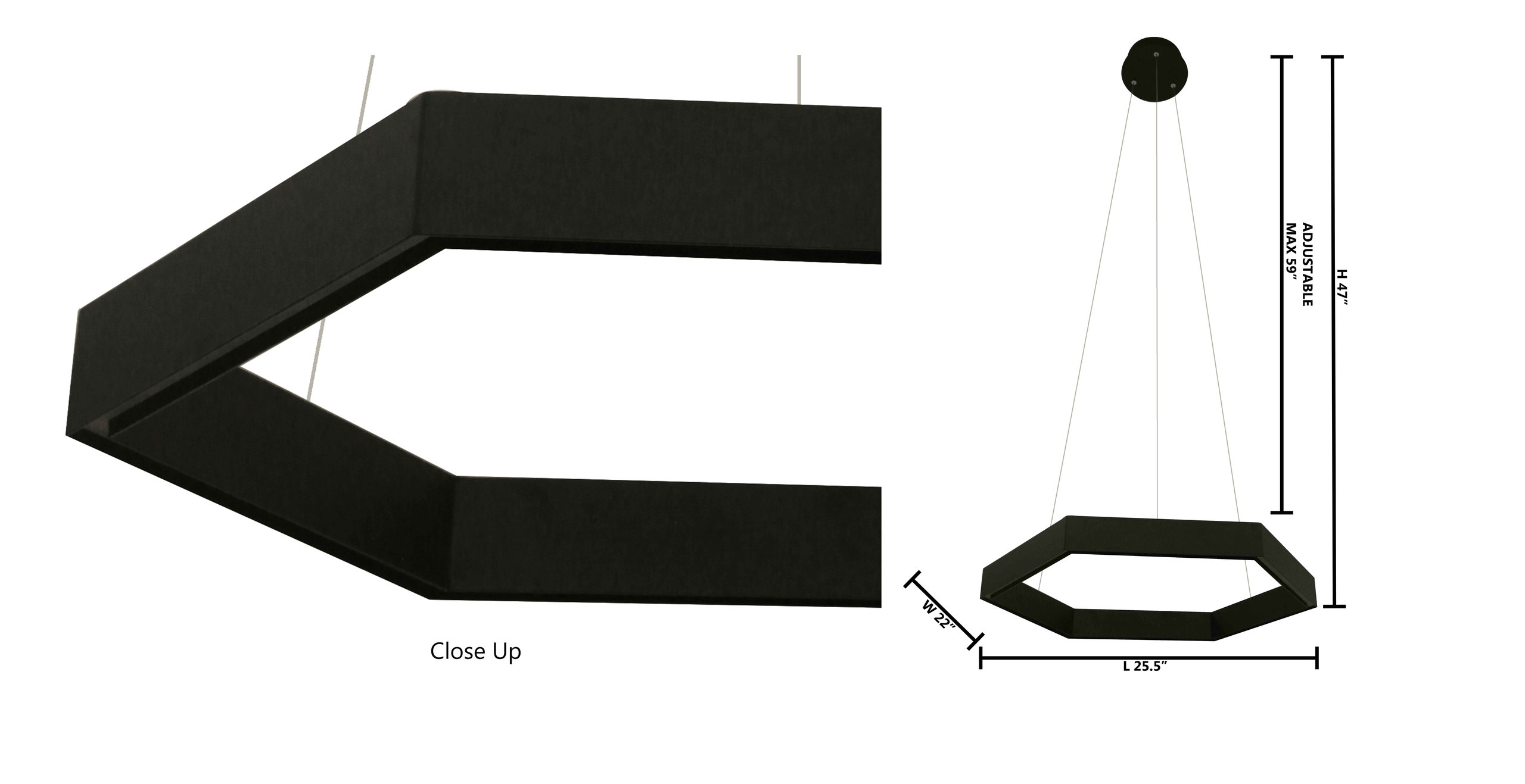 Metal and Acrylic Octagon Shaped Frame LED Light Fixture - Contemporary ...