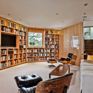 Basement Library | Houzz