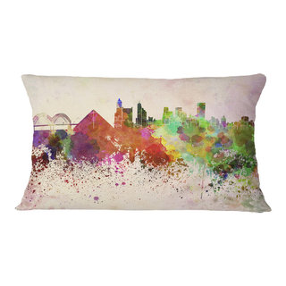 Memphis Skyline Cityscape Throw Pillow, 12"x20 - Contemporary ...