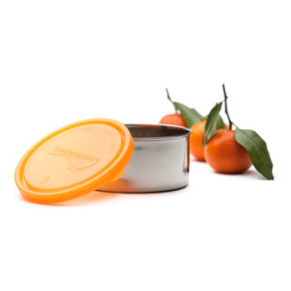 U Konserve Stainless Steel and Neon Orange 16 Ounce Round Food ...