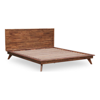 Portland Wood Platform Bed, Queen - Transitional - Platform Beds - by ...
