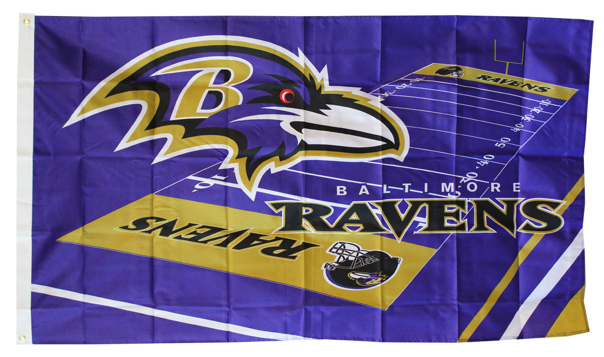 Baltimore Ravens - 3' x 5' NFL Polyester Flag (Field Design ...