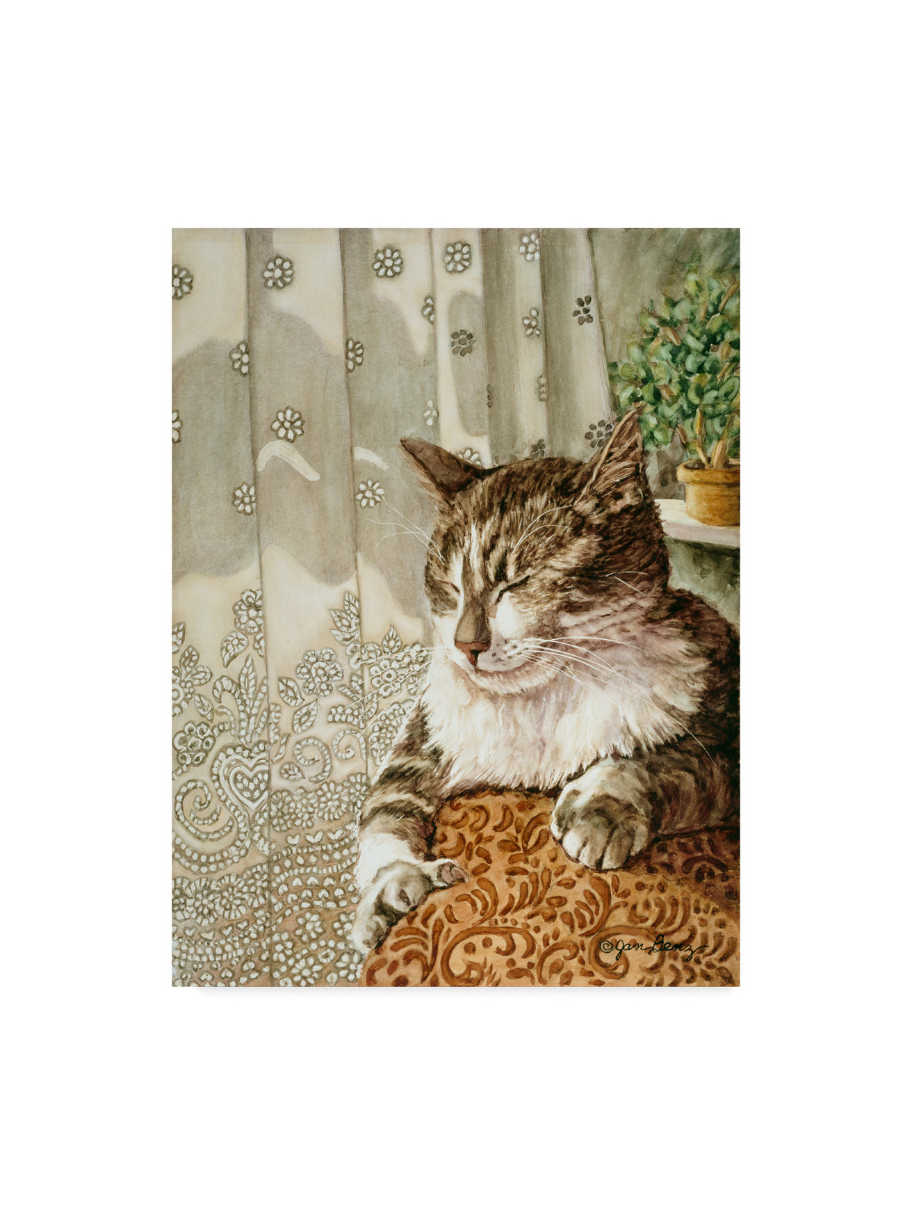 Jan Benz 'Little Miss Muffitt' Canvas Art, 19"x14" - Contemporary ...