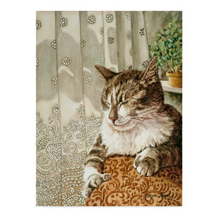 Jan Benz 'Little Miss Muffitt' Canvas Art, 19"x14" - Contemporary ...