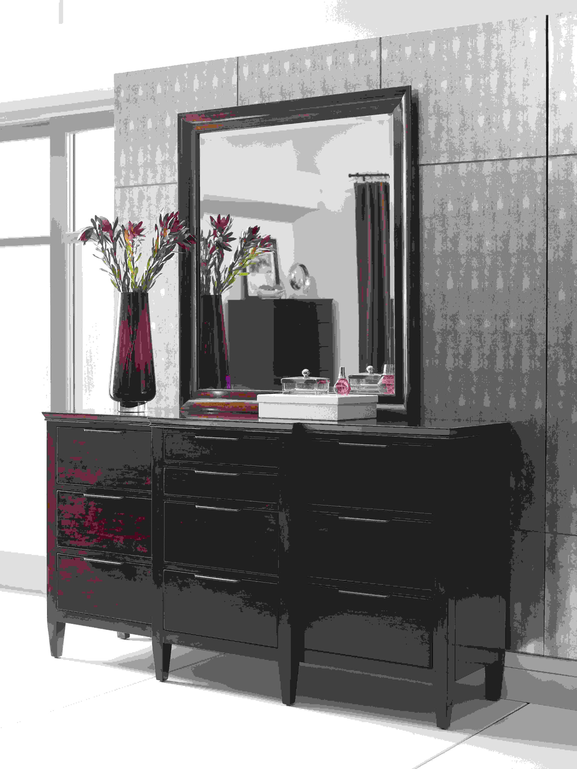 Kincaid Elise Solid Wood Bristow Mirror in Amaretto - Transitional ...