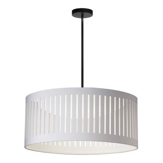 Slit Drum 22W 1 LED Pendant In Modern Style, 8"Hx20"W - Transitional ...