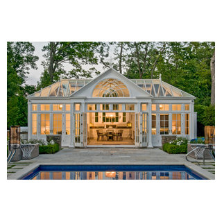 Pool House Conservatory with Kitchen - Traditional - Pool - Chicago ...