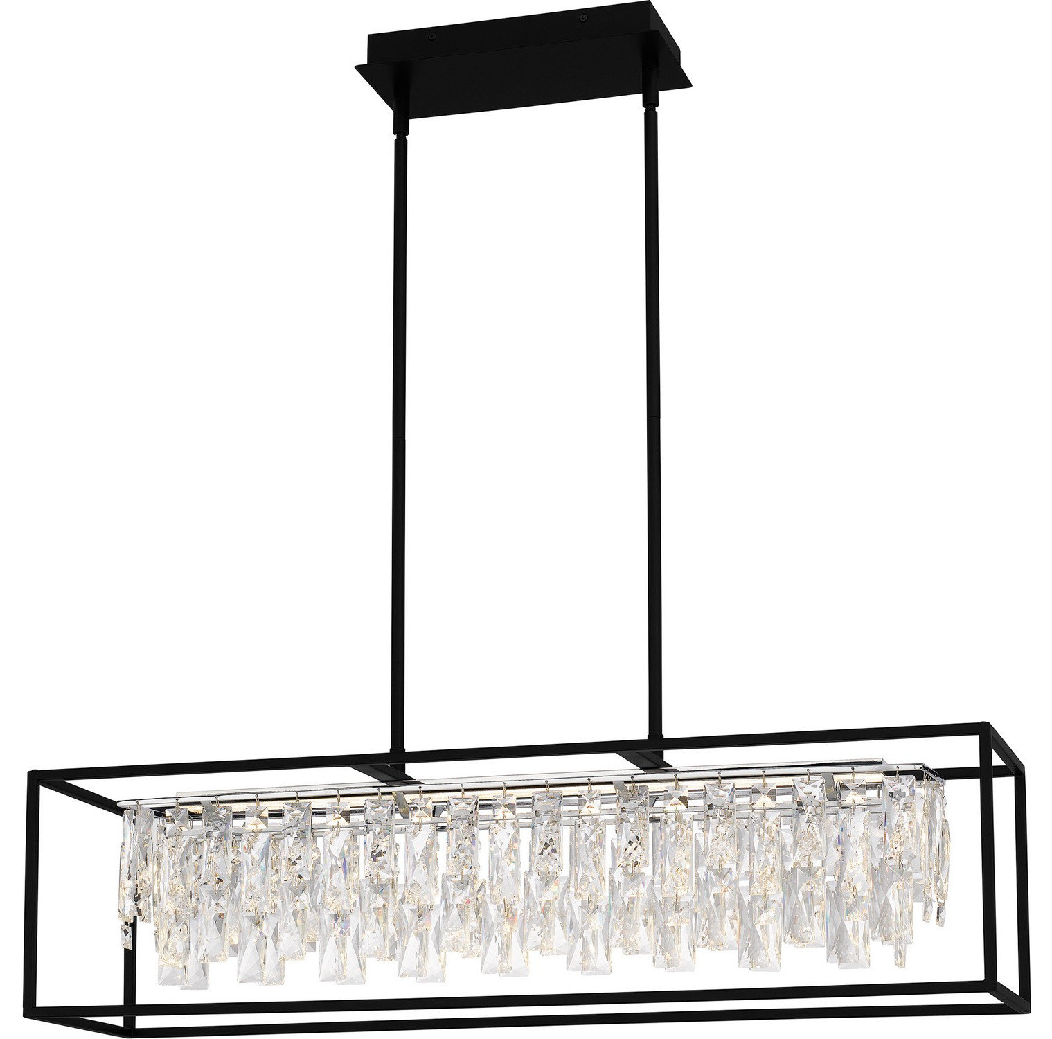 Brillance LED Linear Chandelier in Matte Black - Contemporary - Kitchen ...