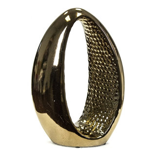 decorative Hammered Ceramic Sculpture, Bronze - Contemporary ...