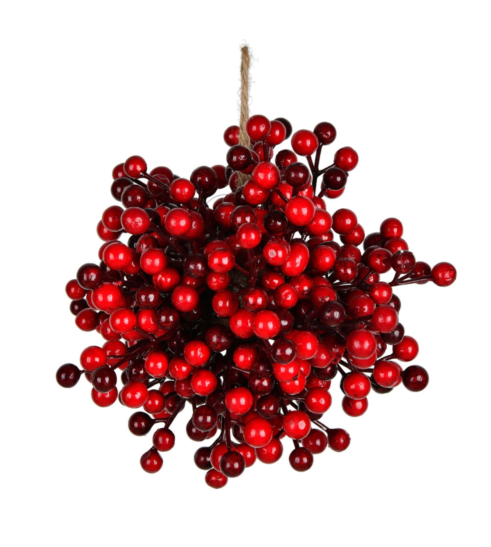 8" Red Berry Ball Outdoor - Contemporary - Outdoor Holiday Decorations ...