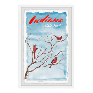 "Indiana State Bird" Framed Painting Print, 8x12 - Contemporary ...