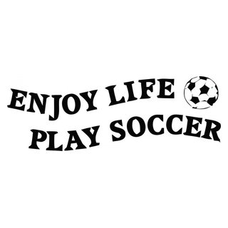 Enjoy Life Play Soccer Sports Team Kids Boy Girl Decal, 14x34", 14X34 ...