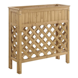 Raised Porch Planter - Transitional - Outdoor Pots And Planters - by ...