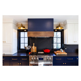 Two Tone Modern Farmhouse Kitchen - Transitional - Kitchen - New York ...