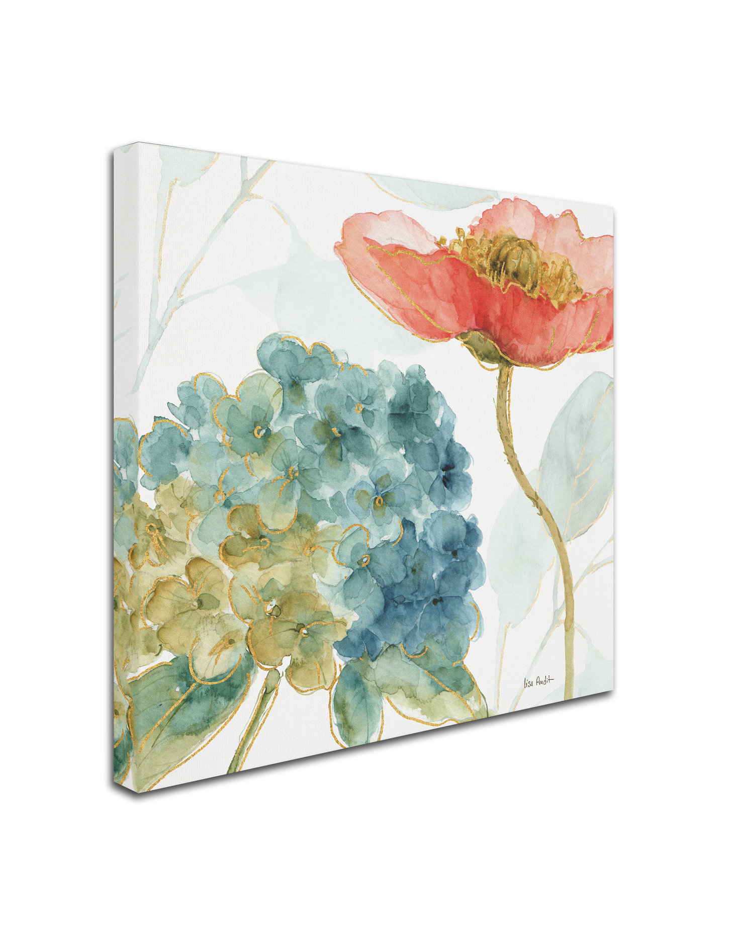 Lisa Audit 'Rainbow Seeds Flowers IV' Canvas Art, 14"x14 ...