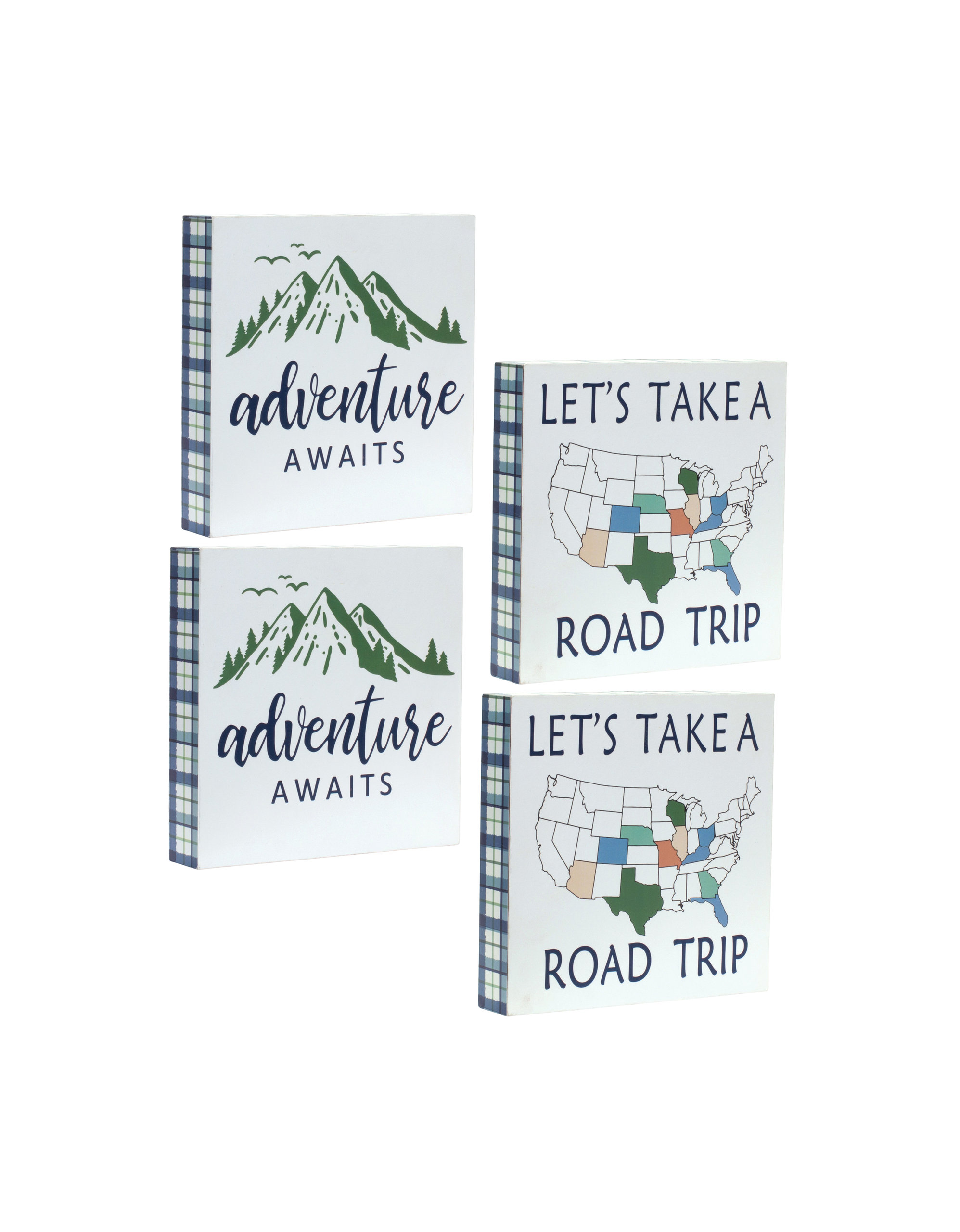 Adventure Sign, 4-Piece Set - Rustic - Wall Accents - by Melrose ...