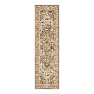 Karastan Rhodes Ash Gray Area Rug, 2'4"x7'10" - Mediterranean - Hall ...