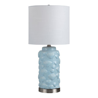 Ceramic Coastal Table Lamp With Shade - Beach Style - Table Lamps - by ...