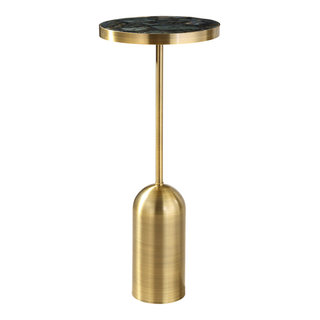 Uttermost Borderline White Drum Table - Contemporary - Side Tables And ...