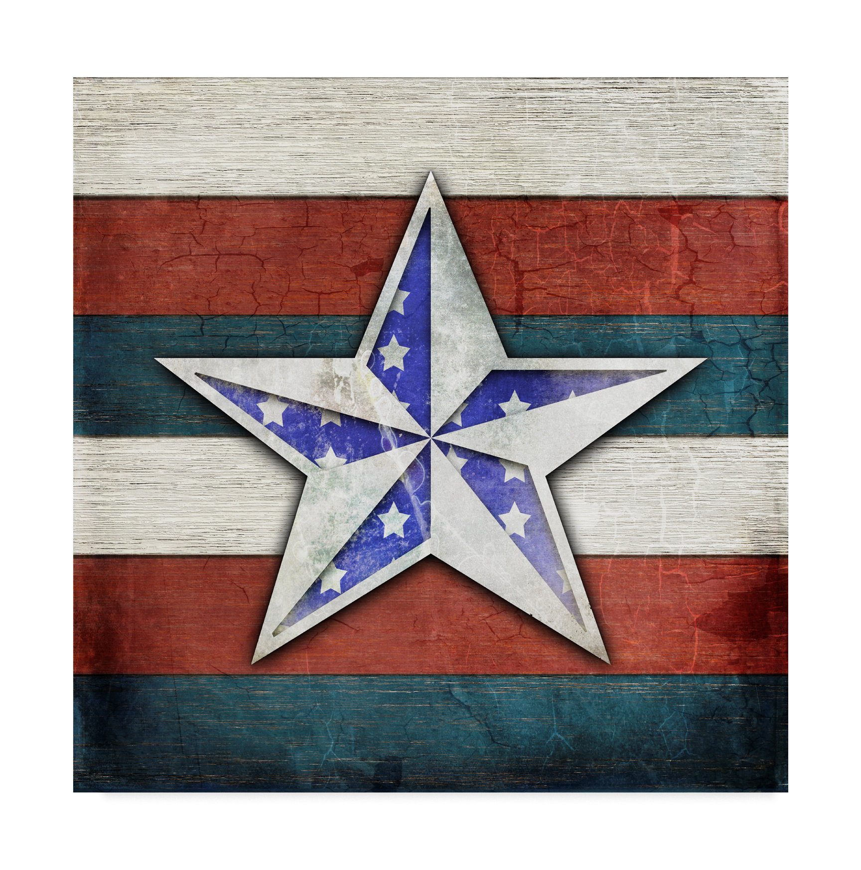 "American Freedom Star" by Lightboxjournal, Canvas Art, 24"x24 ...