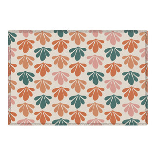 Colour Poems Abstract Plant Pattern V Outdoor Rug, 5'x7' - Contemporary ...