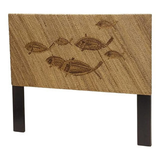 School of Fish Weave Twin Headboard, Natural - Beach Style - Headboards ...