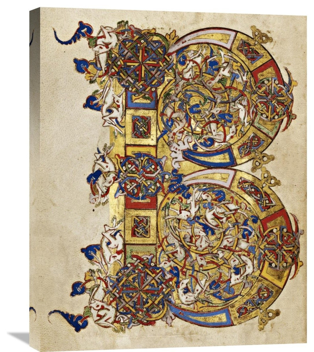 "Inhabited Initial B" Artwork, 16" x 20", 22" x 28" - Traditional ...