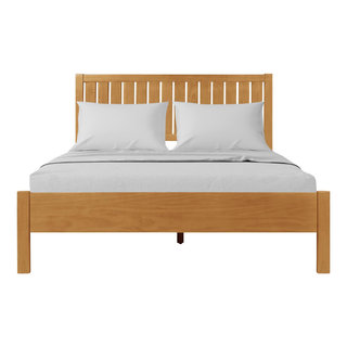 Graham Wooden Platform Bed, Oak - Transitional - Panel Beds - by Beyond ...