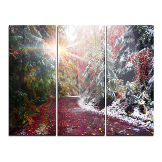 "Breathtaking View of Aline Forest" Photo Metal Wall Art, 3 Panels, 36 ...