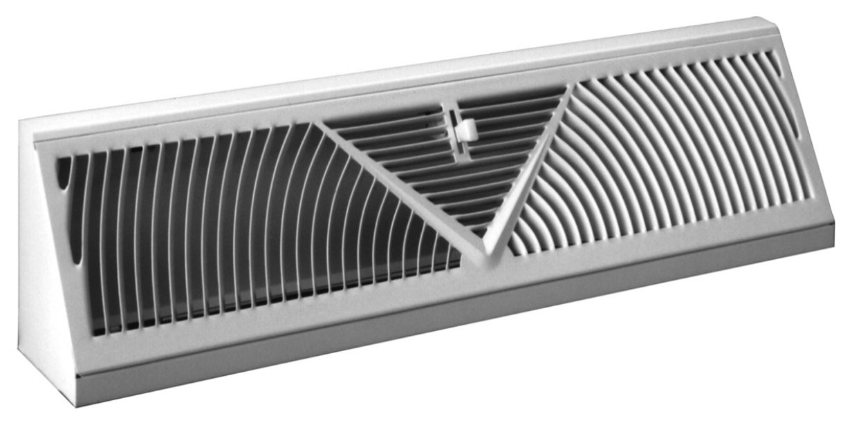 Ameriflow® 3015W15 Steel Perimeter Baseboard Diffuser w/ Sunburst ...