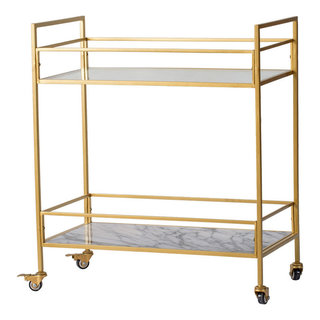 2 Layer Iron Cart 28x14x32" - Contemporary - Bar Carts - by GwG Outlet ...