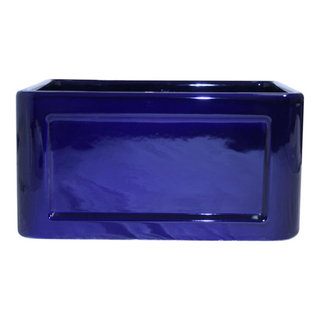 Farmhaus Fireclay Reversible Sink With A Concave Front Apron On One ...